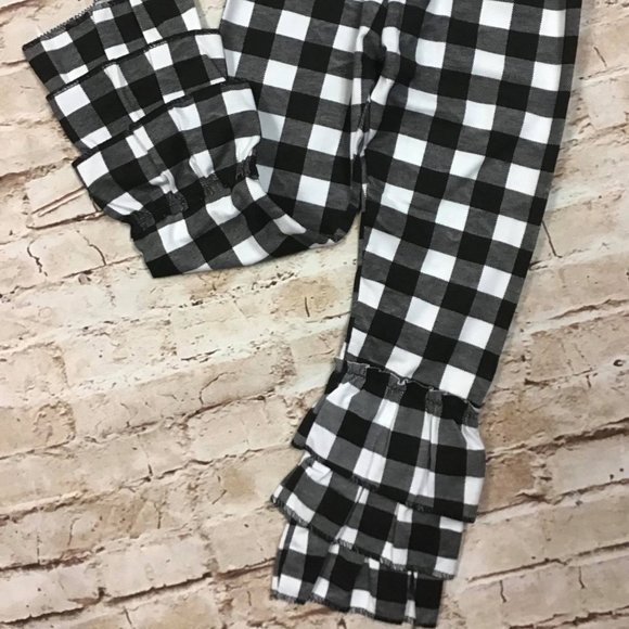 Bottoms | New Girls Buffalo Plaid Ruffle Bottom Pants | Poshmark